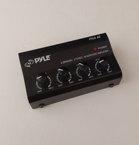 Pyle PHA40 4-Channel Stereo Headphone Amplifier no power supply | eBay