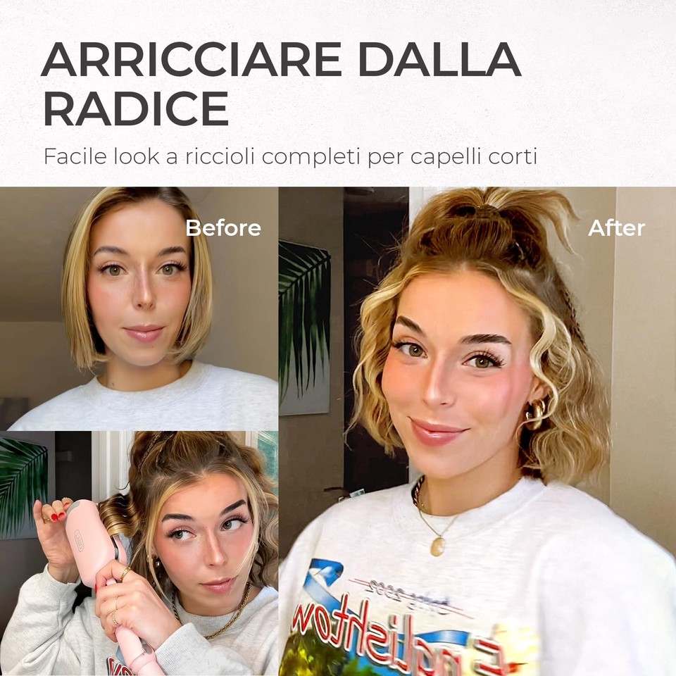 TYMO ROVY Ferro Arricciacapelli per Onde, Piastra Onde per Capelli ...