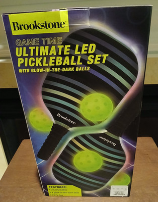 Brookstone Ultimate LED Pickleball Set- Brand-New in Box | eBay