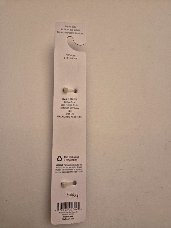 Adjustable small spotty dog collar pink & brown brand new in packaging ...