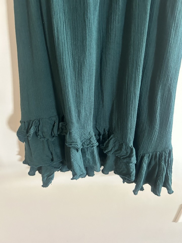 Free People FP One Adella Mini Slip Dress Green Boho fairy Womens ...