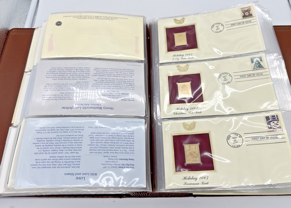 22k Gold Replica Stamps Binder Set of 26 – Postal Commemorative Society ...