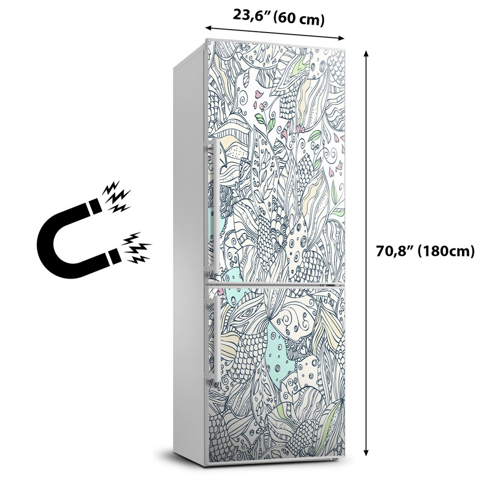 3D Fridge Wall Self Adhesive Removable Sticker Flowers Floral pattern ...