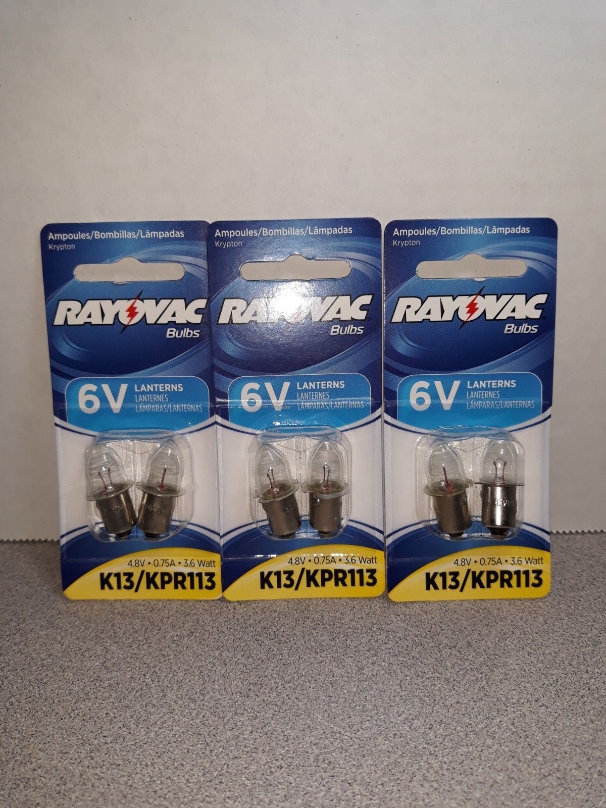 Rayovac 6V Lanterns K13/KPR113 Flash Light Bulbs 12800385478 | eBay
