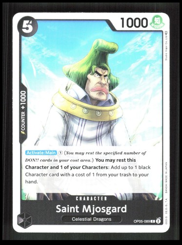 One Piece Saint Mjosgard OP05-089 Awakening of the New Era TCG CB-1-4-D ...