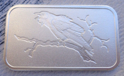 1 oz. CROW BAR Intaglio Mint bar .999 fine silver | eBay