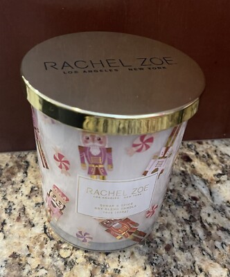Rachael Zoe Sugar & Spice Soy Candle Nutcrackers Glass Jar Holiday RARE ...