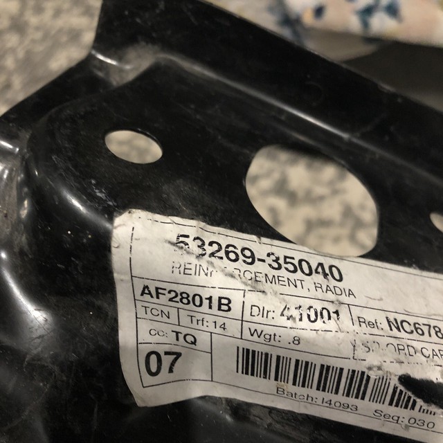 53269-35040 Toyota Reinforcement Radiator Mounting LH 5326935040 ...