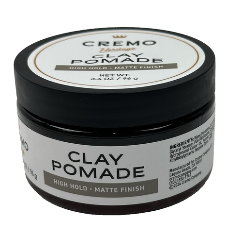 Cremo Clay Pomade , High Hold, Matte Finish, Men's Hair Styling ...
