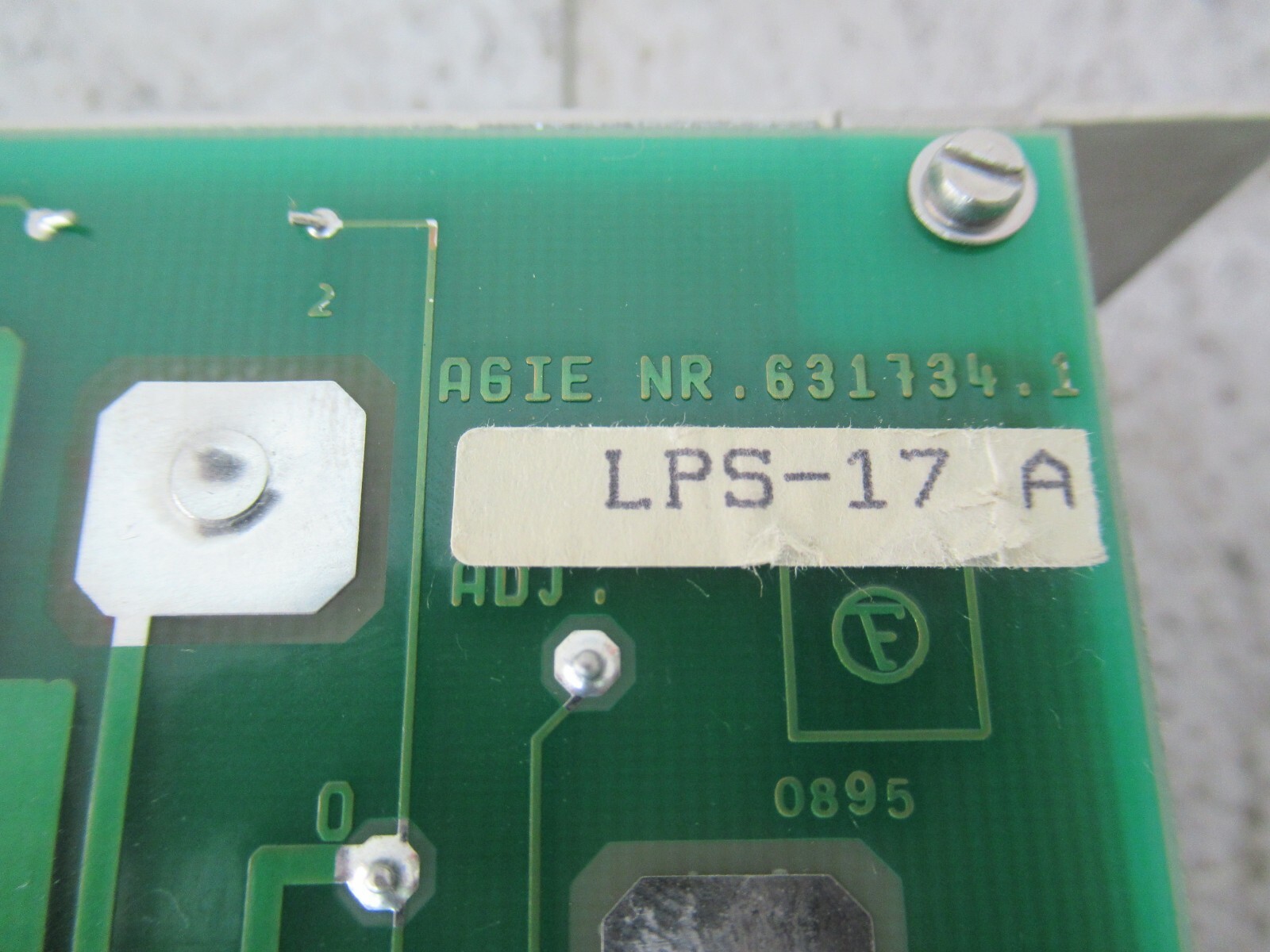 Agie LPS-17A Control Module Power Supply Agie 617.421.3 Agie 631734.1 ...
