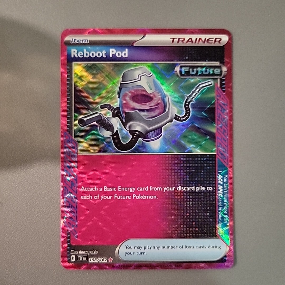 Reboot Pod 158/162 TEF Temporal Forces Rare ACE Spec Trainer Pokemon ...