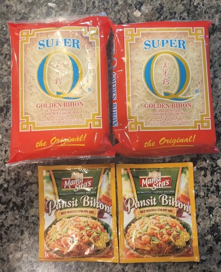 Pansit Bihon Bundle 16oz Super Q noodles 2 Mama Sita's Bihon Sitr Fry ...