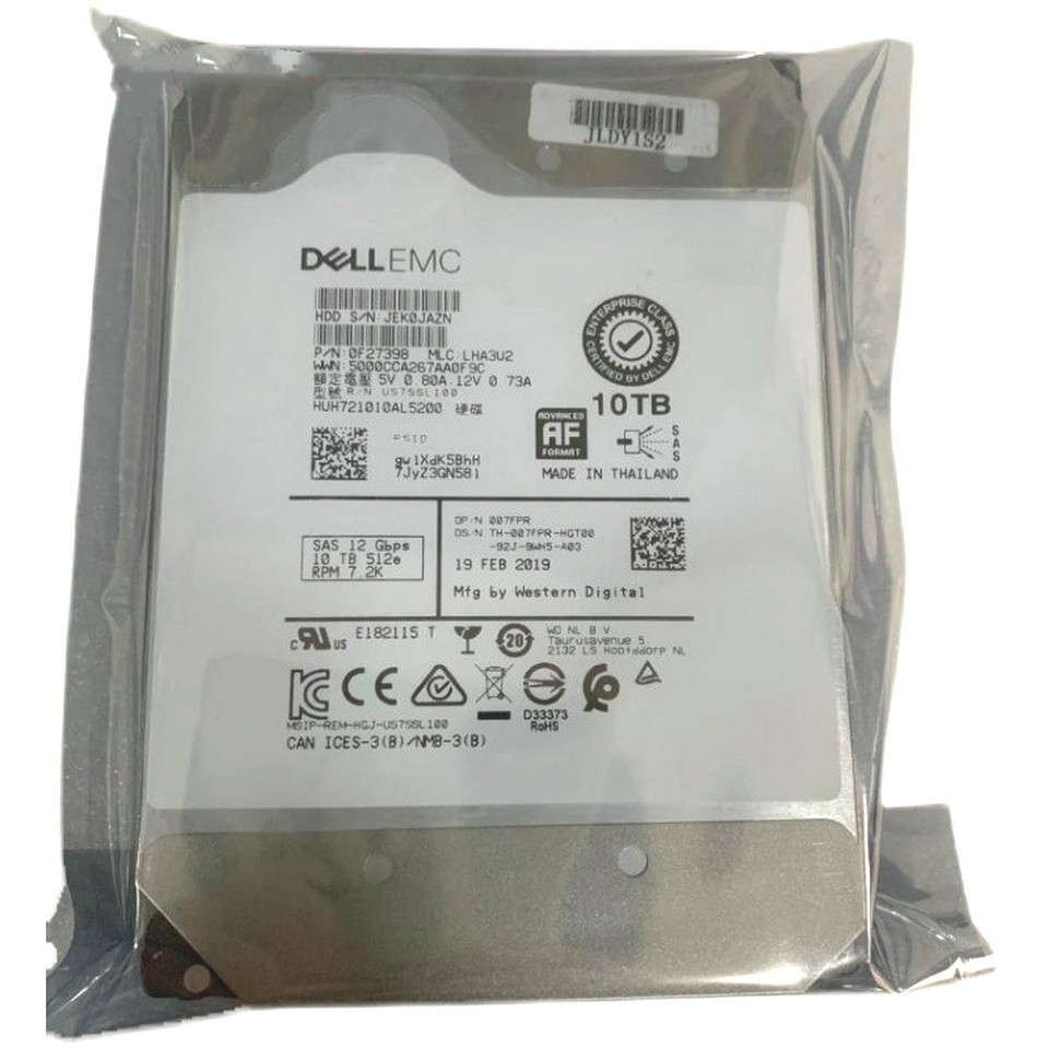 Dell 07FPR 14YYC YF87J 10TB 7.2K NL SAS 3.5" 12Gbps Hard Drive | eBay