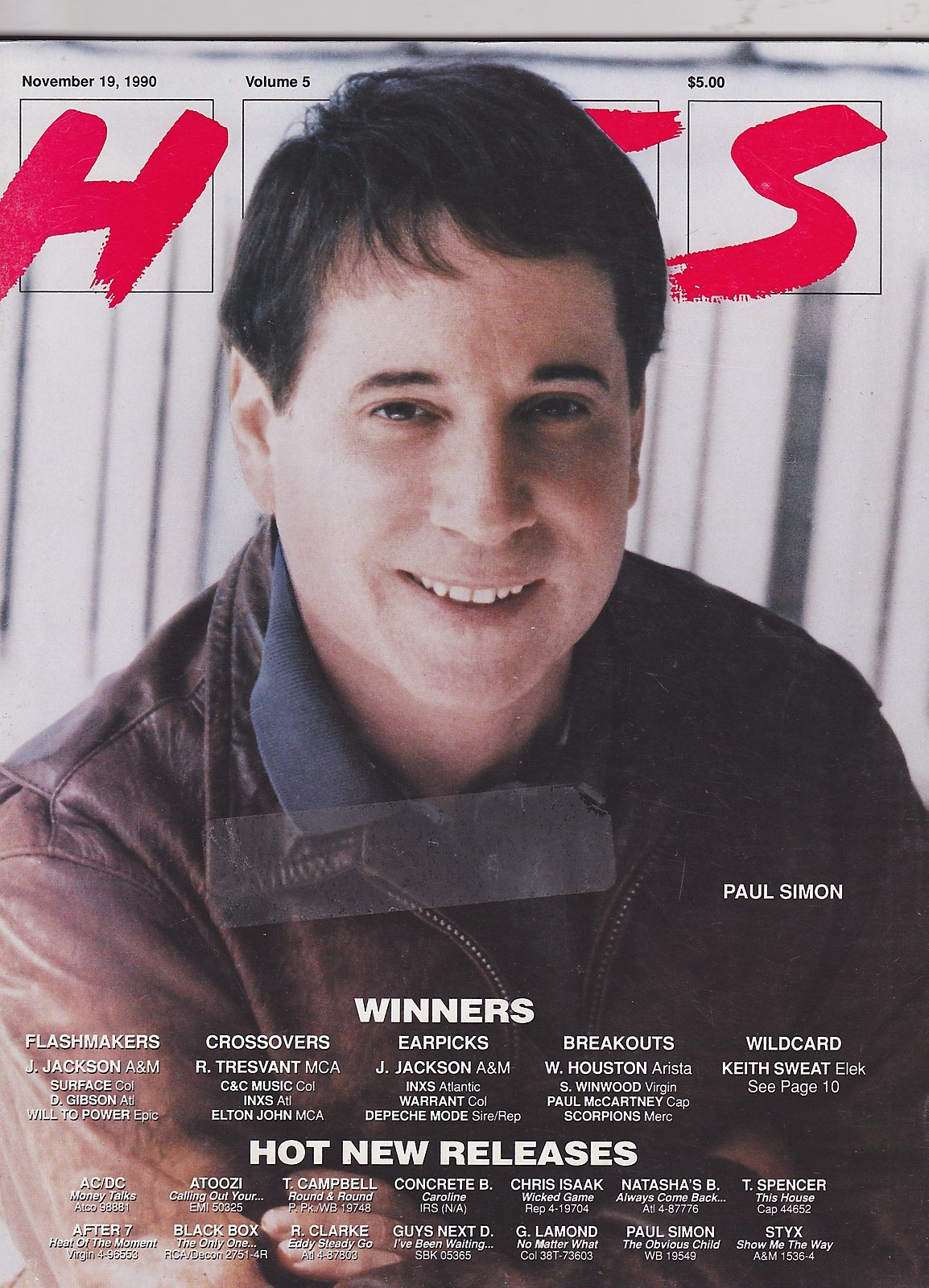 NOV 19 1990 HITS vintage music magazine - PAUL SIMON | eBay