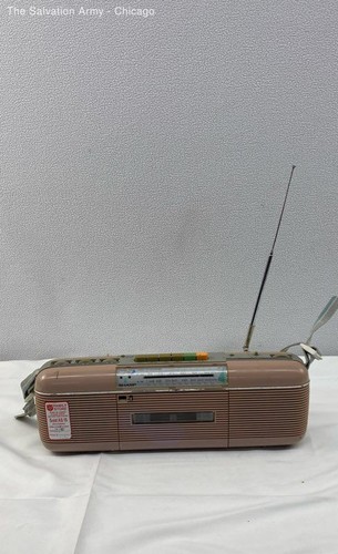 Vintage Sharp QT-50 Pink Stereo Radio Cassette Recorder Boombox Tested ...