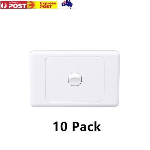 10 x 1 Gang Single Wall Switch - 2 Way Switching - Electrical Light ...