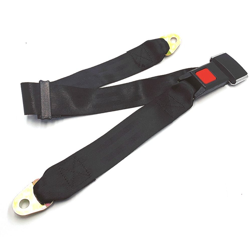 Two Point Safety Belt Black Adjustable Safe Strap Tool Car Seat Belt ...