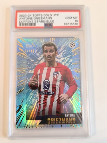 ANTOINE GRIEZMANN CURRENT STARS-BLUE 21/49 TOPPS GOLD UEFA CC 2023-24 ...