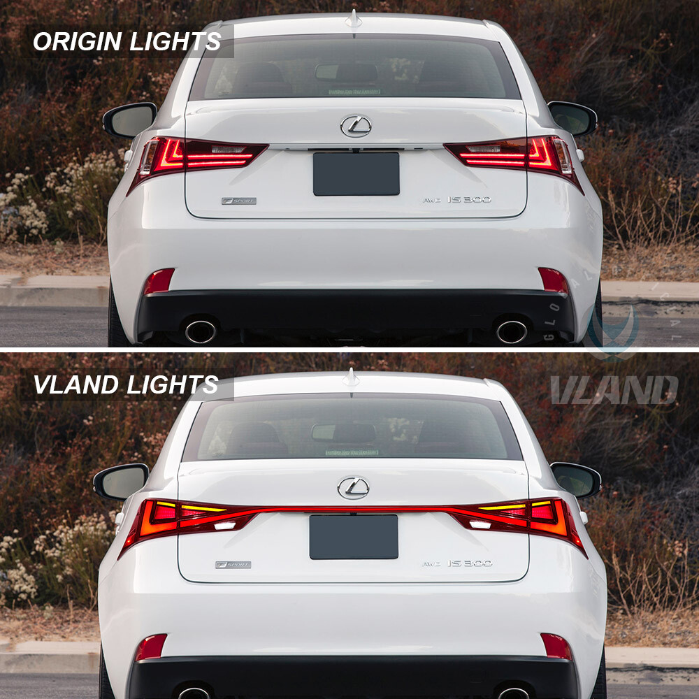 VLAND LED Tail Lights For 2014-19 Lexus IS250 300h 350F Start-up ...