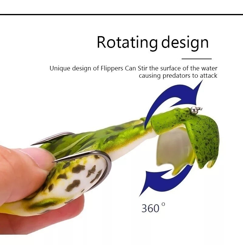 Frog Fishing Lures 3/5 PCS Lot Soft Top Water Crankbait Bass Trout ...