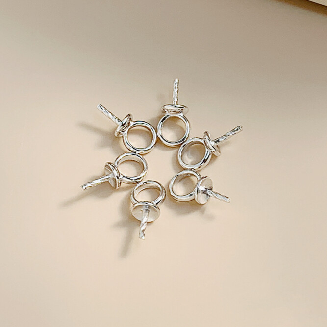 5pcs Sterling Silver Pearl Pendant Setting DIY Bails Jewelry Making ...