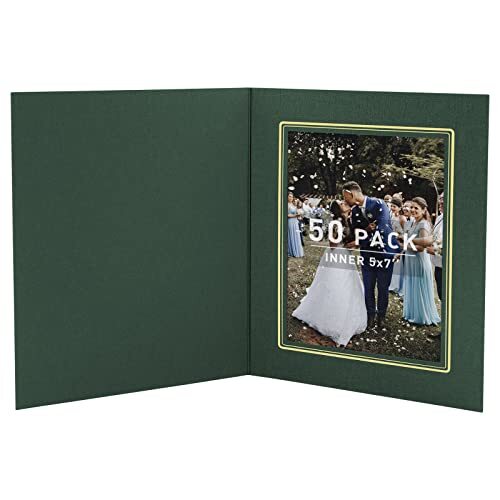 50 Pack 5x7 Photo Folders Cardboard Paper Picture Frame Greeting ...