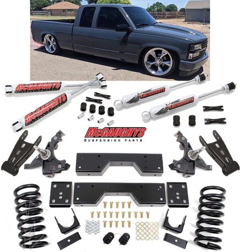 "1988-1998 GMC C1500 McGaughys 5/7 Drop Kit 1.25"" Rotors Complete w ...