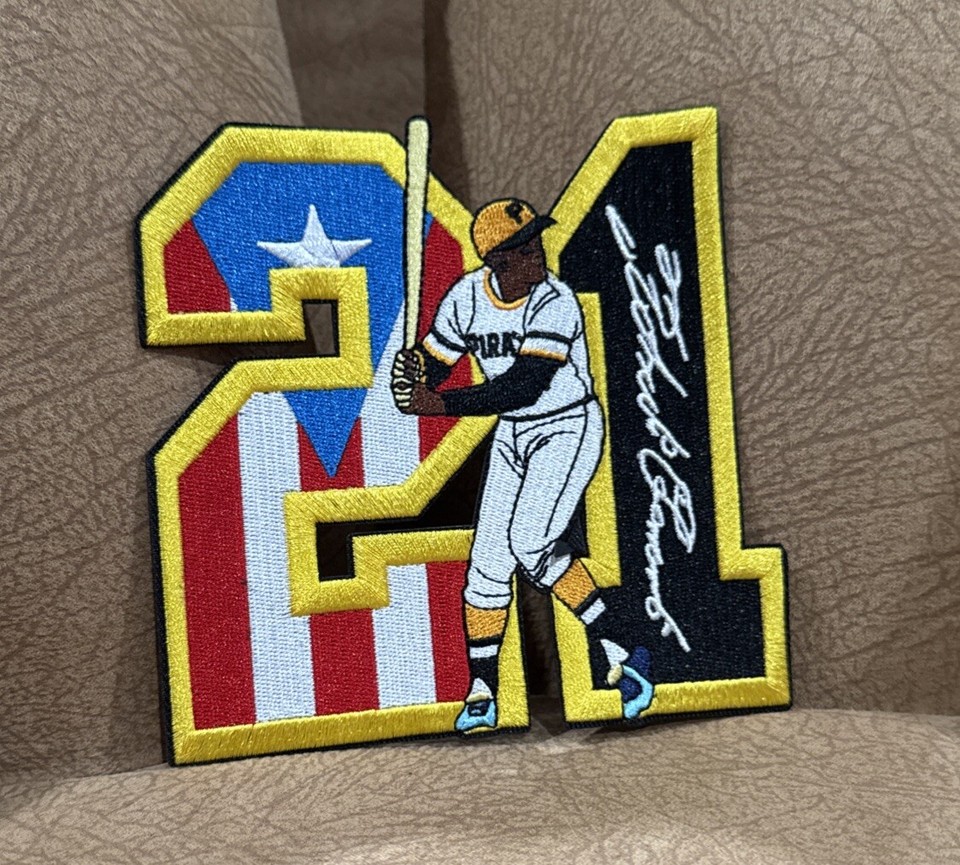 Roberto Clemente 21 Puerto Rico Pittsburgh Pirates Iron Sew On ...