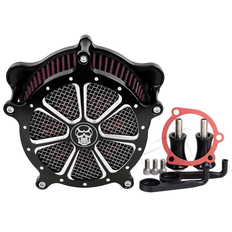 Skull Air Cleaner Red Intake Filter Fits Fit For Harley Road King ...