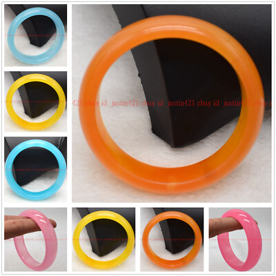 100% Natural 56-62mm Genuine Multicolor Jade Jadeite Round Bangle ...