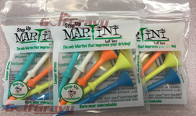 MARTINI Step Up Golf Tees - 3 Packs of 5 Assorted STEP-UP Tees 3 1/4 ...