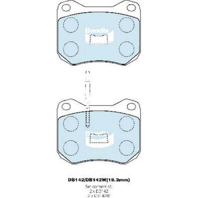 Bendix General CT Brake Pad Set Front DB142 GCT | eBay Australia