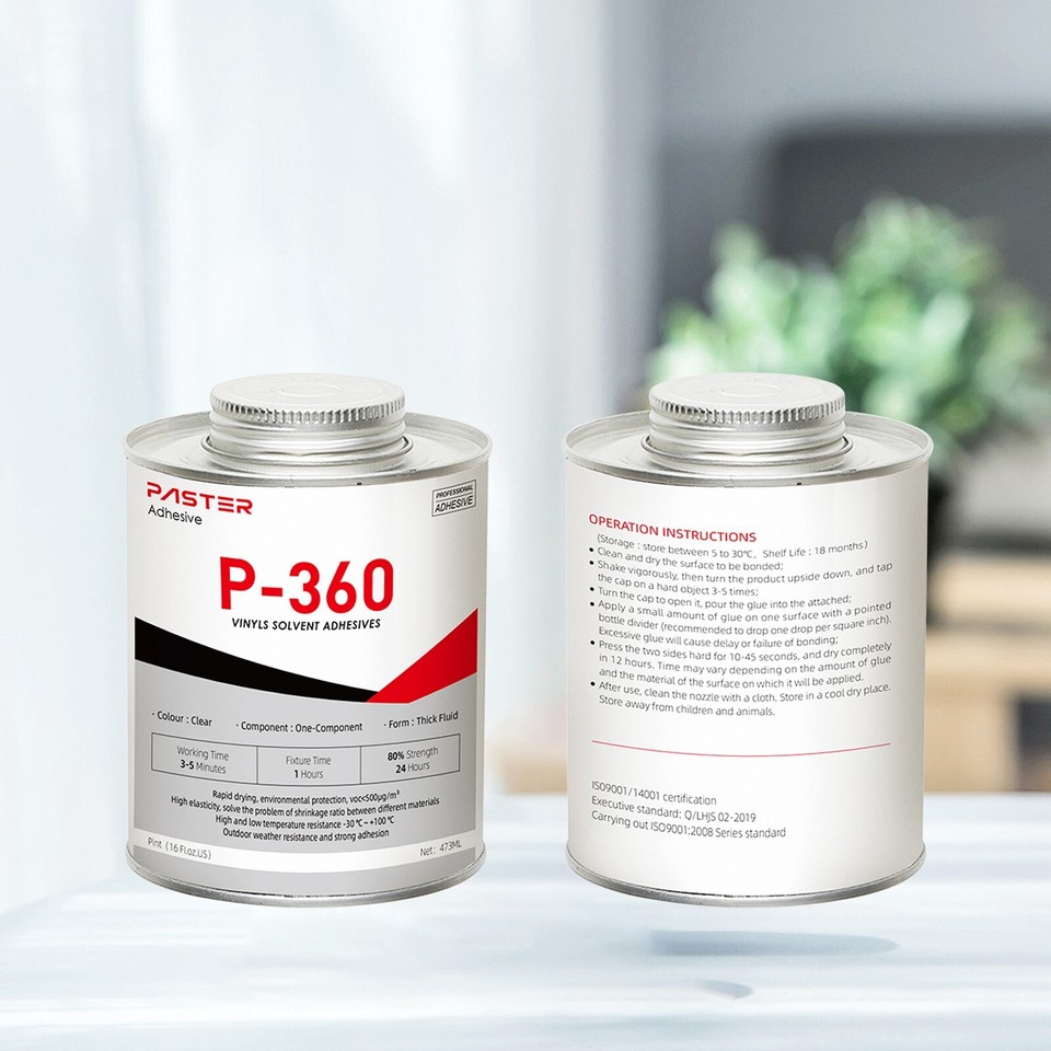 PASTER P-360 Vinyls Solvent Adhesives Soft PVC Leather Canvas Fluid ...