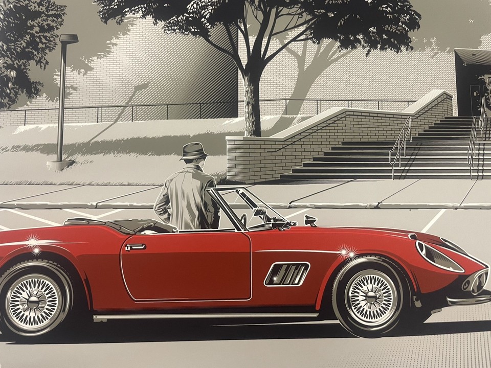 Ferris Bueller’s Day Off Shermer High Jeff Boyes Art Print Ferrari RARE ...