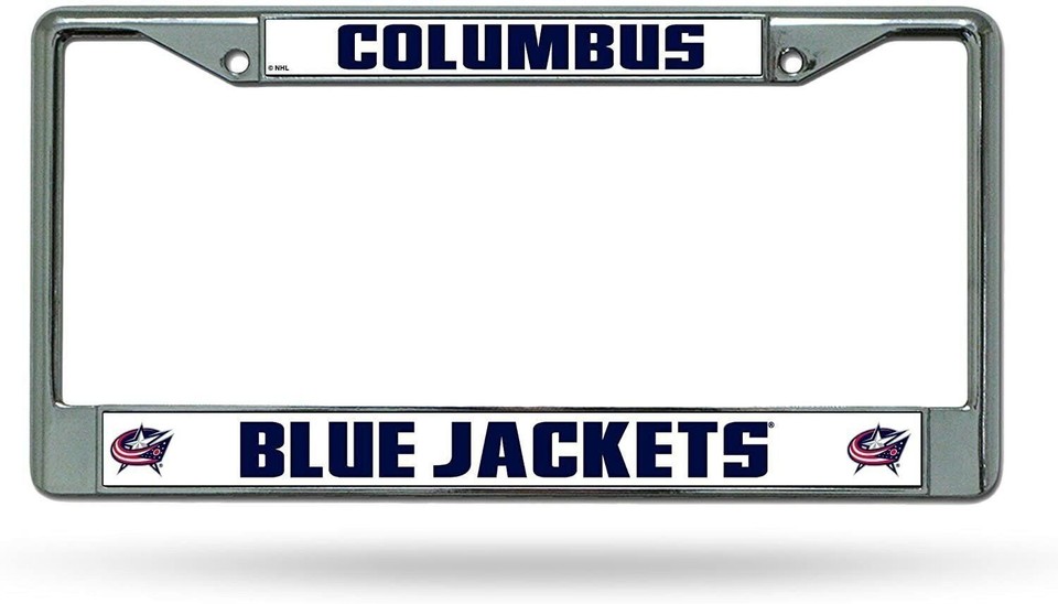 Columbus Blue Jackets Premium Metal License Plate Frame Chrome Tag ...