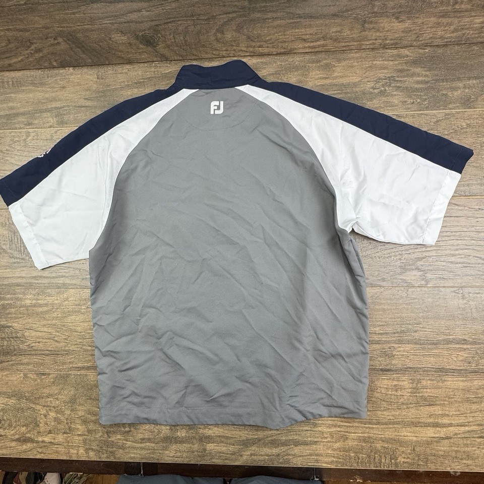 FootJoy Windshirt Mens XL Multicolor Short Sleeve 1/4 Zip Golf Sport ...