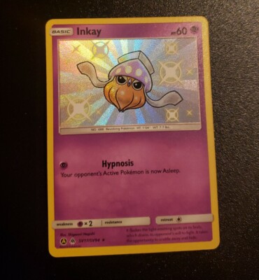 💥Inkay SHINY SV17/SV94 Hidden Fates Holo Foil Rare Pokemon Clean Card ...