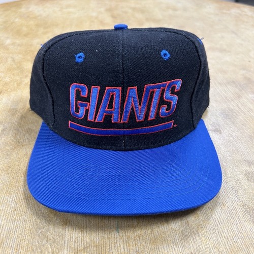 Vintage 90s NY New York Giants Black Dome Big Logo Script Snapback Hat ...