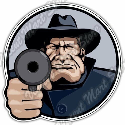 Gangster Killer Assassin Al Capone Chicago Car Bumper Vinyl Sticker ...