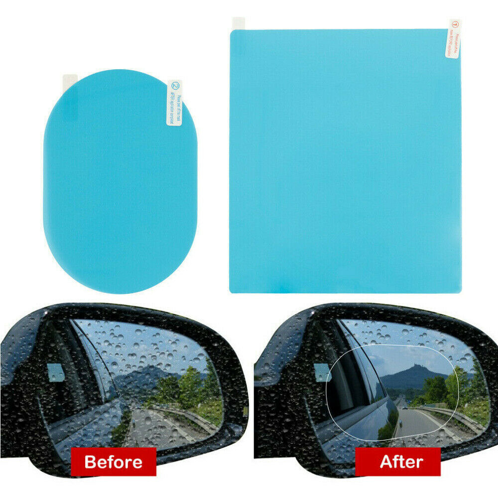 8x Car Side Rearview Mirror Protector Film Waterproof Anti-Fog Rain ...