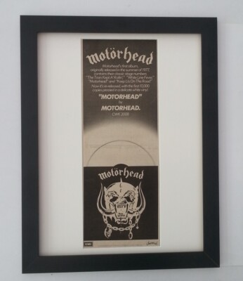 MOTORHEAD*1st Album*1978*ORIGINAL*POSTER*AD*FRAMED*FAST WORLD SHIP | eBay
