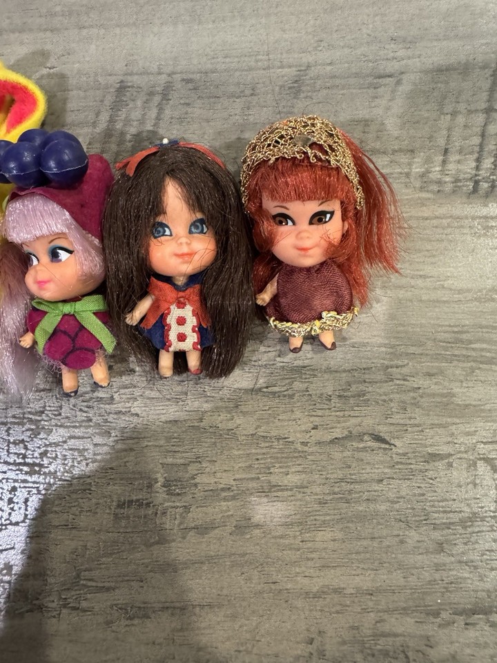 liddle kiddles vintage dolls lot Of 5 , RARE ANIMAL FIGURES IN THIS LOT ...