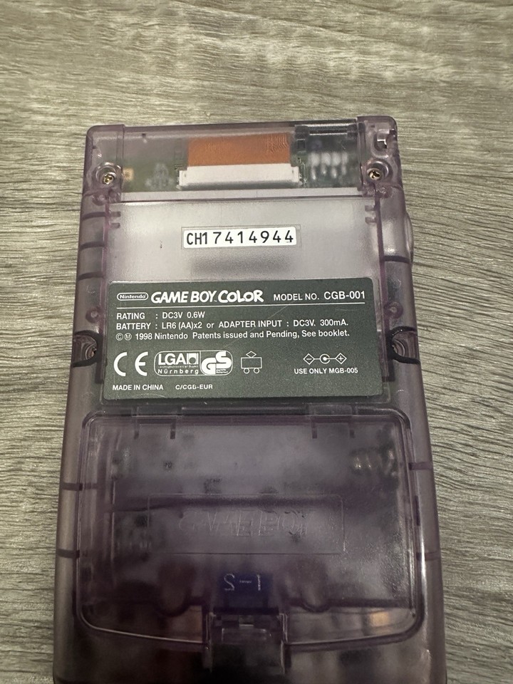Nintendo Game Boy Color Handheld Console Clear Atomic Purple | eBay UK