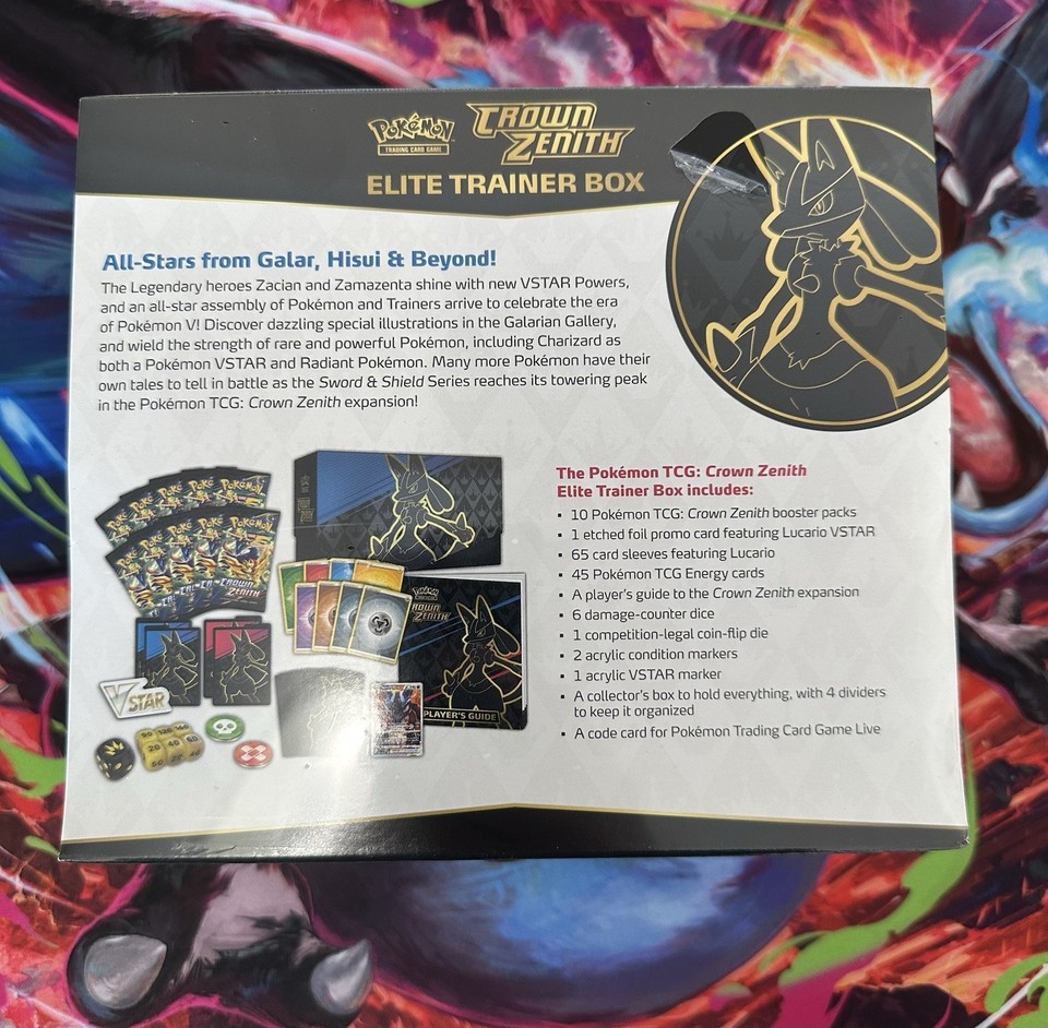 Crown Zenith Elite Trainer Box ETB Pokemon Sealed *TEAR* | eBay