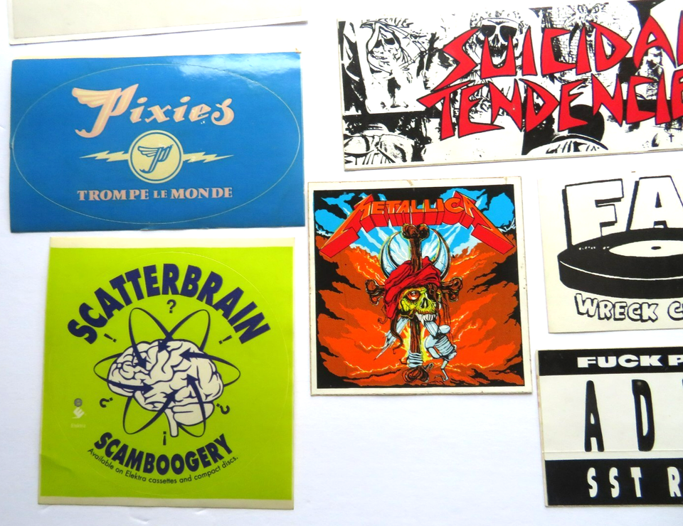 1990's Punk Band Stickers Dead Kennedys Pixies Metallica Superchunk ...