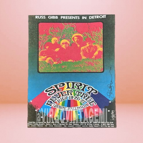 Spirit & Fever Tree Concert Flyer (July 19-21, 1968 Grande Ballroom ...