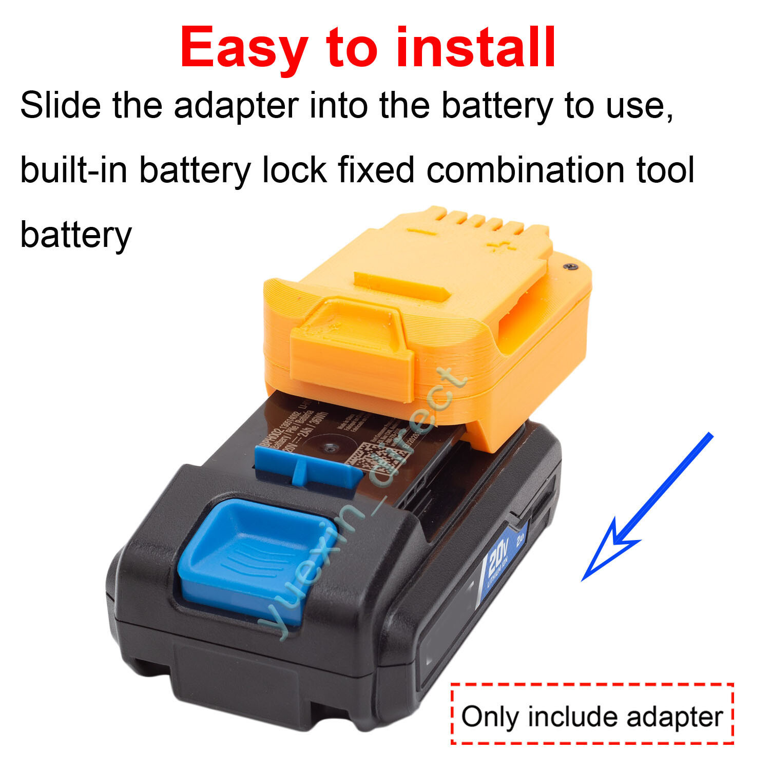 Lithium Adapter Battery For Hart 20V Convert to for Dewalt 20V MAX ...