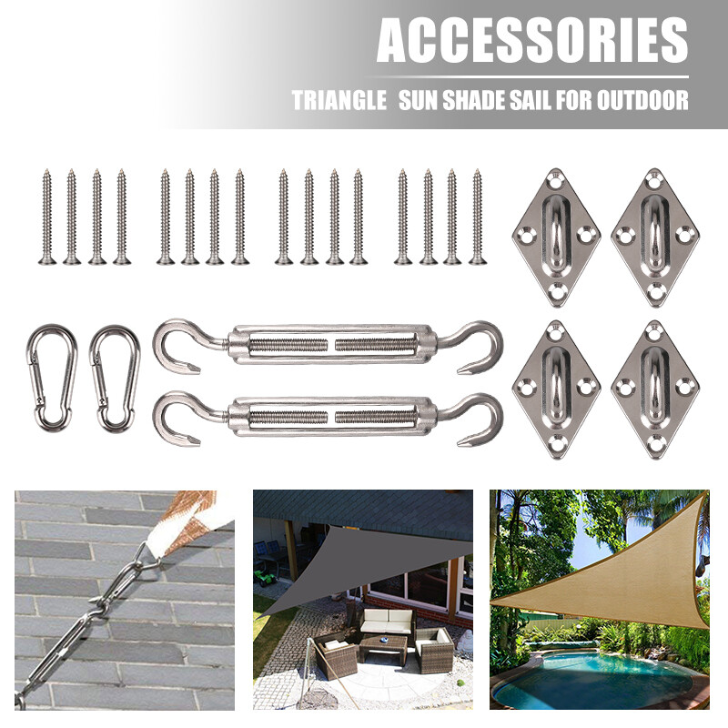 AU Extra Heavy Duty Shade Sail Shade Cloth Gray Sun Triangle Square ...