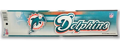 Miami Dolphins Vibrant Official NFL Team Logo Car Bumper Sticker Decor ...