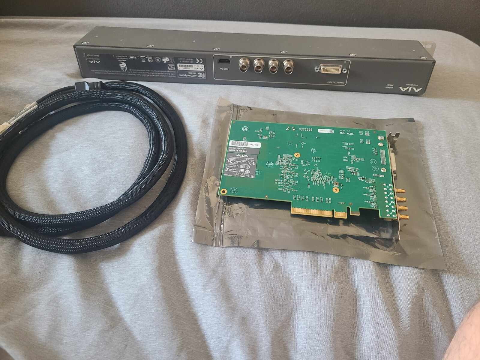 AJA KONA-4-R0 4Channel SD/HD/FHD SDI 4k x8 Video I/O Card cable K3G IO ...